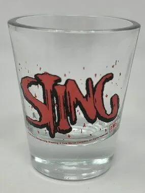 Kitchen | Vtg 1994 New Sting Heavy Base 24 Shot Glass Wrestler Wcw Nwo ...